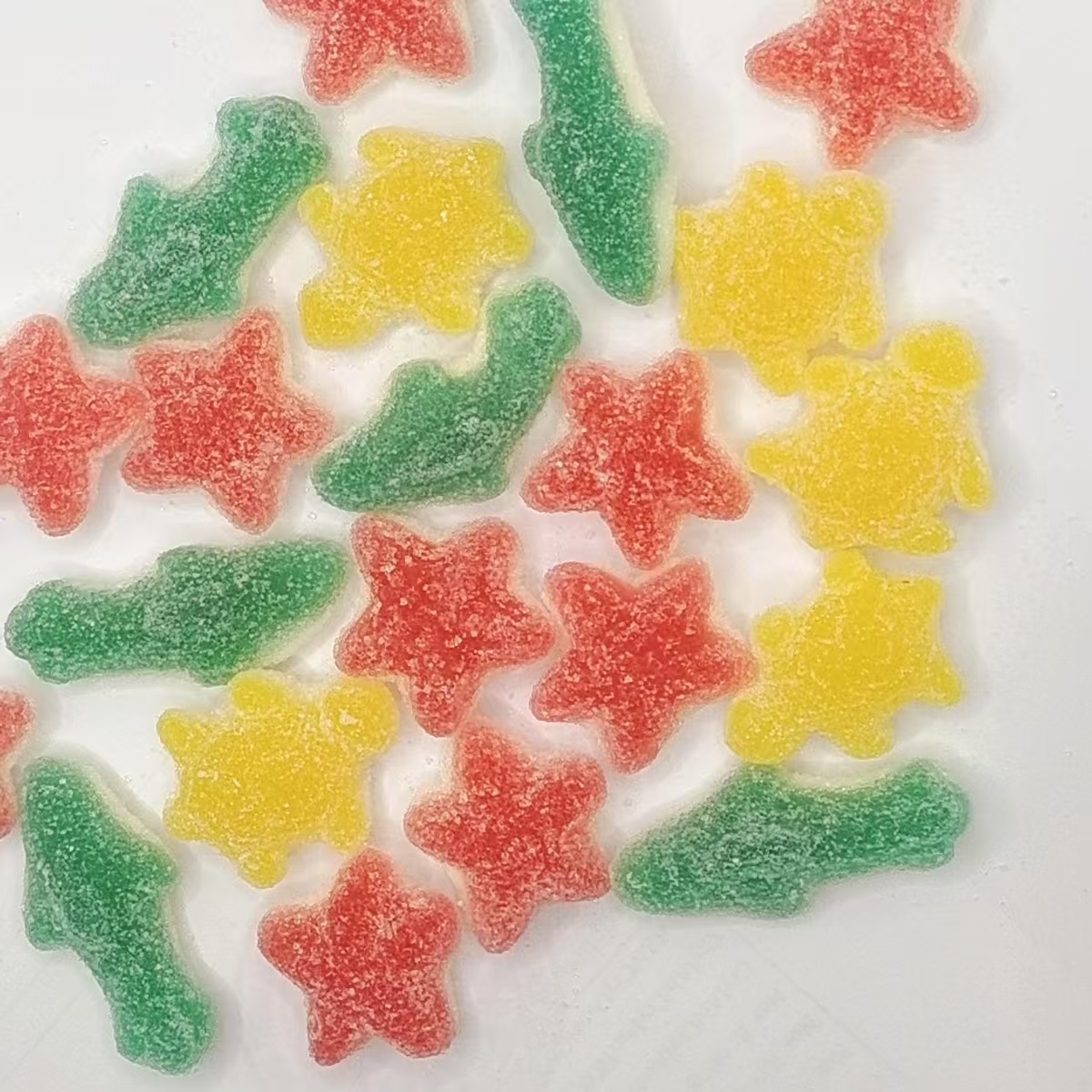 Fruit Flavored Gummy Candies with Colorful Shapes